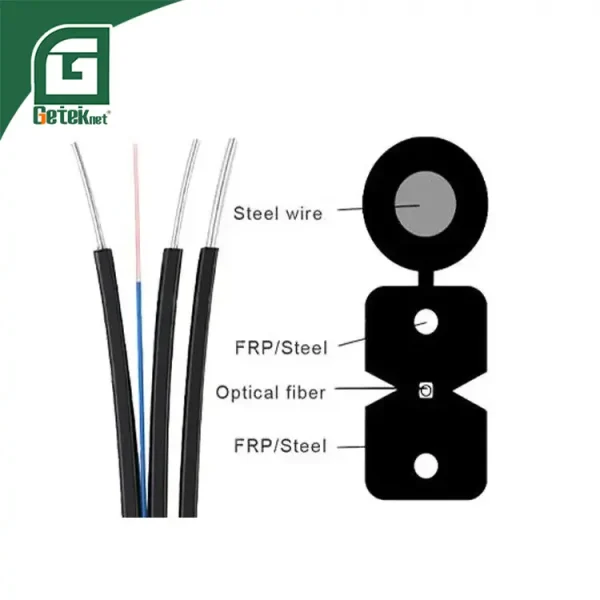 FTTH Drop Cable with Self-Supporting Messenger GJYXCH Fiber Optic ...